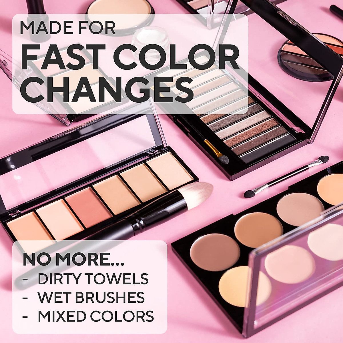 UVé Makeup Brush Cleaner Sponge - Quick & Easy Foundation Brush Cleaner for Natural & Synthetic Brushes - Chemical Free, Waterless, Fast Drying & Travel Friendly Cosmetic Makeup Cleaner