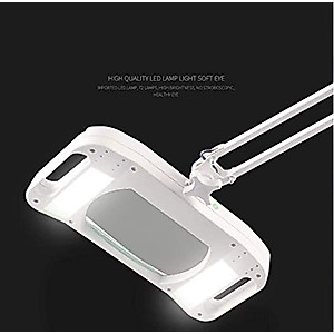 Magnifier, Makeup Light Magnifying Lamp with Stand Clamp Manicure Skincare Beauty Cosmetic Tattoo Manicure 10x Lighted Folding Magnifier Cold Light Salon Spa