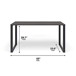 HON Basyx Commercial-Grade Executive Desk, 55", Gray