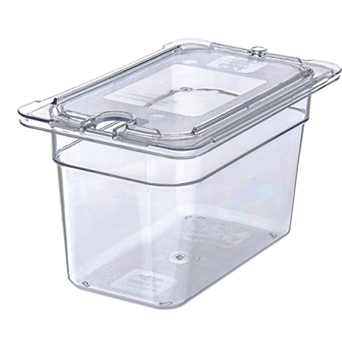 Carlisle FoodService Products Plastic Food Pan 1/4 Size 6 Inches Deep Clear