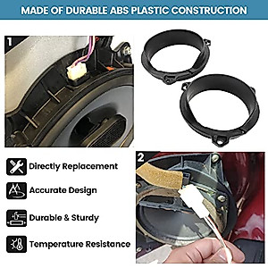 RED WOLF 6.5 Inch Door Speaker Adapter Spacer Ring Speaker Wire Harness Connector Compatible with Toyota 1998-2015, Scion 2004-2014 Aftermarket Speaker Adapter Bracket Wiring Cable Plug Install