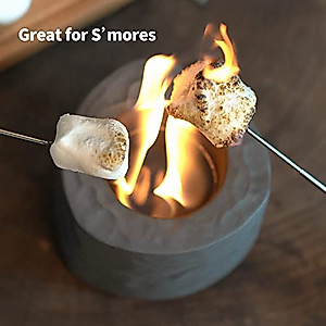 Concrete Tabletop Fire Pit,Portable Ethanol Fireplace,Mini Personal Fireplace,Table top Fireplace,Smores Maker,Rubbing Alcohol Fire Bowl Pot for Indoor and Outdoor use