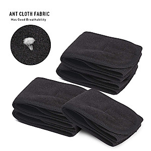 Noverlife 5PCS Black Spa Facial Headband, Soft Terry Cloth Cotton Hair Wrap, Elastic Stretchy Makeup Headband for Face Wash, Bath Showering, Beauty Salon Facial Treatment & Sports