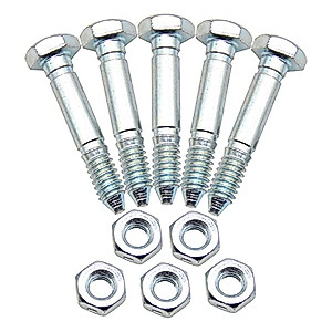 Shear Pins Bolts & Nuts for Ariens Snowthrower 53200500 532005 51001600 Replacement 5pk