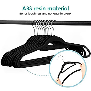 Velvet Hangers Non Slip Felt Hangers, DUDUCOFU 30 Pack Black Velvet Hangers Clothes Hangers Space Saving Slim Hangers with 360 Degree Swivel Hook for Suits Coats, Jackets, Pants, and Dress Clothes
