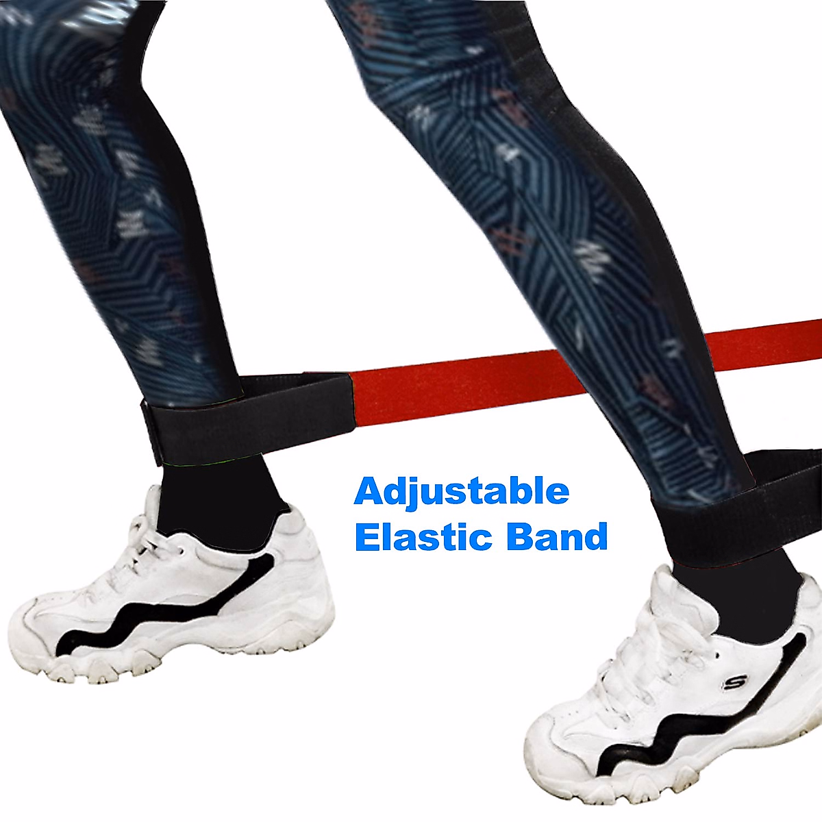 Hiverst 5 Legged Race Band, Outdoor Party Group Game for Kid Adult, Cooperative Team Race for Birthday Party, Relay Race, Field Day, Team-Building, Backyard Activity Game with Carrying Pouch(2 Pack