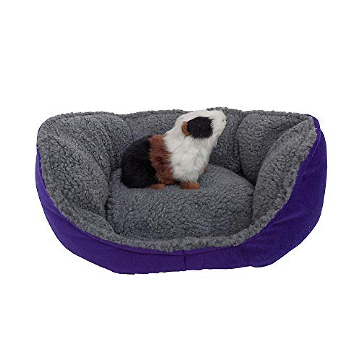 PAWSINSIDE Guinea Pig Warm Fleece Bed Small Animal Winter Cuddle Mat Bed for Ferret Rat Hedgehog Chinchilla (Purple)