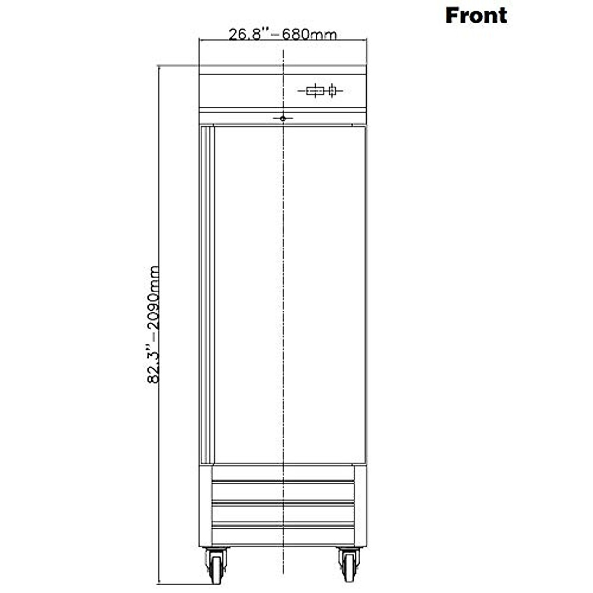 Kelvinator KCHRI27R1DRE 26 3/4" One Section Reach in Refrigerator, Silver
