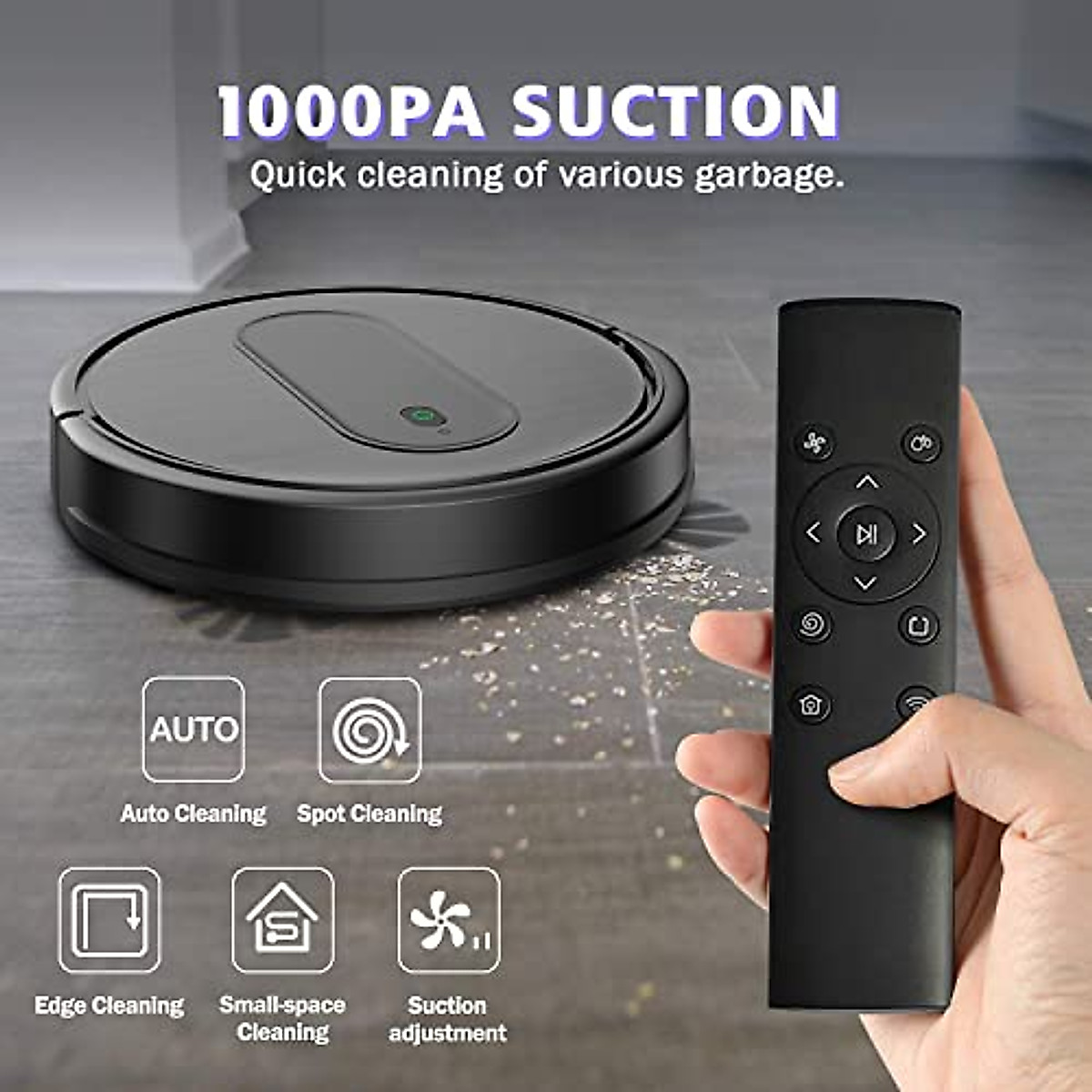 XIEBro Robot Vacuum and Mop Combo, 3 in 1 Mopping Robotic Vacuum with Schedule, App/Wi-Fi/Alexa, 1600Pa Max Suction, Self-Charging Robot Vacuum Cleaner, Slim, Ideal for Hard Floor, Pet Hair, Carpet