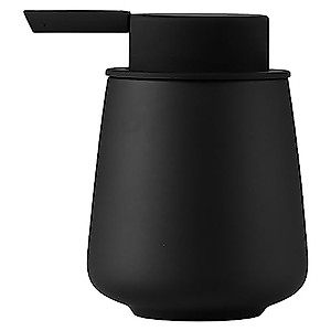 Soap Dispenser, 12oz Foam Hand Soap Dispenser with Pump Rounded Bottom Porcelain Hand Liquid Dispenser, Black Pump Dish Liquid Dispenser for Kitchen, Bathroom(Rubber Paint)