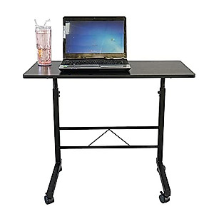 XBWEI Computer Desk Black Desktop Black Tube Rack Vertical Desk Adjustable Height Activity Desk Direct Selling Wholesale