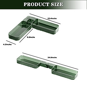 RUIYUE U Shaped Rotating Storage Corner Shelf, Powerful Weighing, Draining, High Fence, Wall-Mounted No-Punch U Shaped Rotating Corner Shelf, Suitable for Bathroom, Living Room, and Kitchen (Pink)