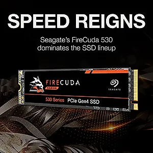 Seagate FireCuda 530 ZP2000GM3A013 2 TB Solid State Drive - M.2 2280 Internal - PCI Express NVMe (PCI Express NVMe 4.0 x4) - Black