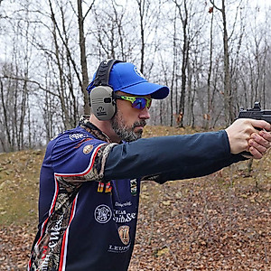 Walker's Razor Slim Shooter Electronic Hunting Folding Hearing Protection Earmuffs with 23dB Noise Reduction and Sound Amplification, (2 Pack)