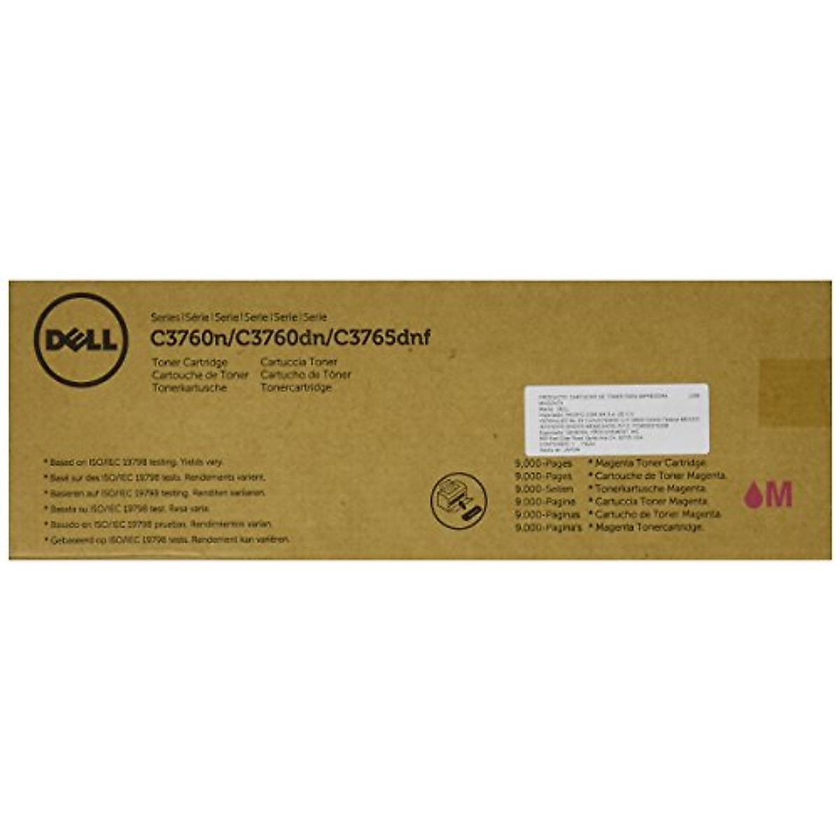 Dell XKGFP Toner Cartridge C3760N/C3760DN/C3765DNF Color Laser Printer