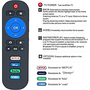 Universal for All TCL Roku TV Remote, Compatible with Onn Roku/Element Roku/Westinghouse Roku/Philips Roku Series Smart TVs