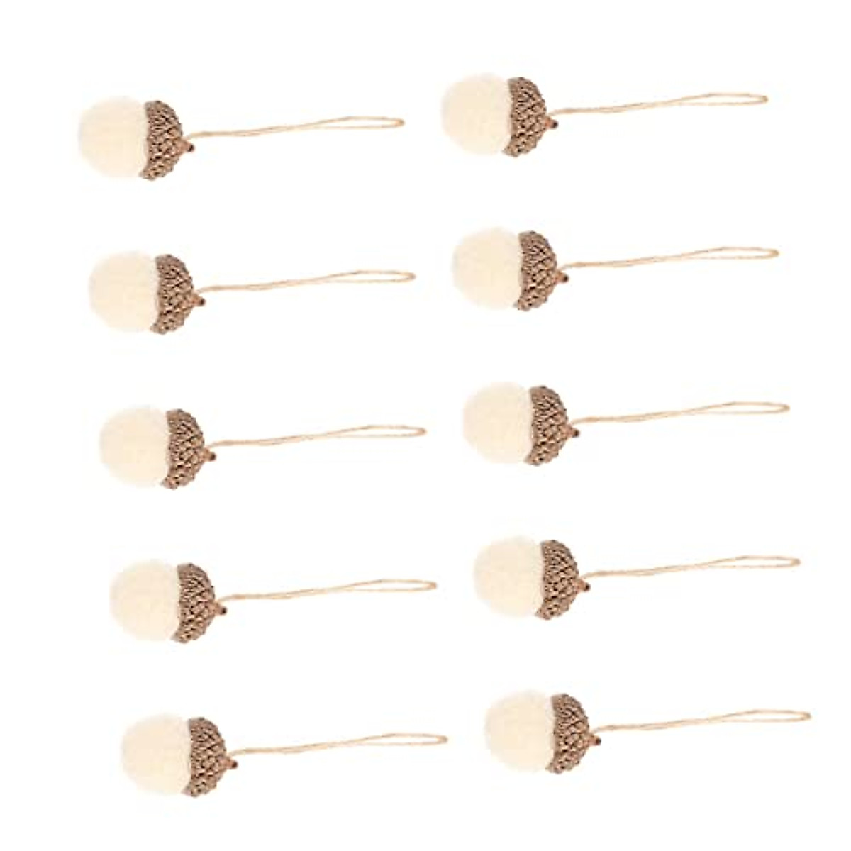 OFFSCH 10pcs Felt Acorn Bunches para Mesa De Felt Acorn Ornaments Christmas Decor Fall Pom Pom Garland Festival Style Pendants Xmas Pine Cones Decors Festival Pendants