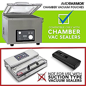 Avid Armor Chamber Machine Vacuum Pouches 6" x 12" Case of 1000 Pre-Cut Heavy Duty 3Mil - NOT Compatible with FOODSAVER Type Vacuum SEALERS - Commercial Grade BPA Free Sous Vide Safe
