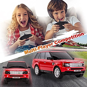 RÄDER Licensed RC Series,R/C 1:24 Range Sport Remote Control Car, Electric Sport Racing Hobby Toy Car, Model Vehicle for Boys and Girls Teens and Adults Gift Red