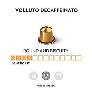 Nespresso Capsules OriginalLine, Volluto Decaffeinato Mild Roast Coffee, 10 Count (Pack of 5) Coffee Pods, Brews 1.35 Ounce, (ORIGINALLINE ONLY)