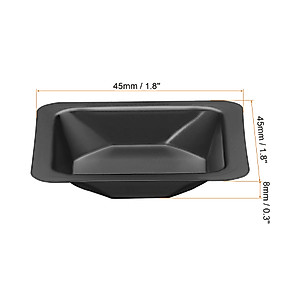 PATIKIL Square Weigh Boats, 5 Pack Plastic Small Scale Trays Powder Dispenser for Weighing Mixing, Black