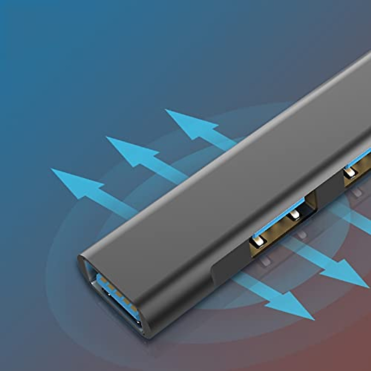 SHYPT 3.0 Multi USB Splitter Adapter 3 Port Card Reader High Speed Type C Mini USB-Hub Extension Cable