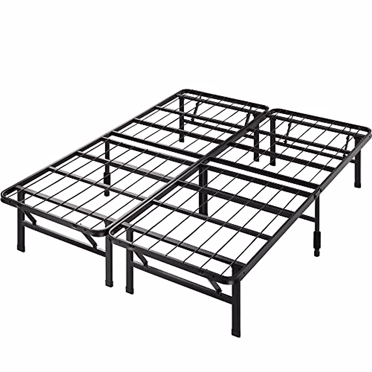 ZINUS SmartBase Tool-Free Assembly Mattress Foundation / 14 Inch Metal Platform Bed Frame / No Box Spring Needed / Sturdy Steel Frame / Underbed Storage, Cal King