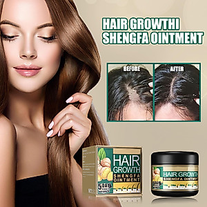 Hotiary Ginger Hair Growth Ointment Hair Regrowth Treatment Cream Moisturizing Scalp Massage Hair Follicle Hair Care Serum Essence Conditioner Sample 1 oz