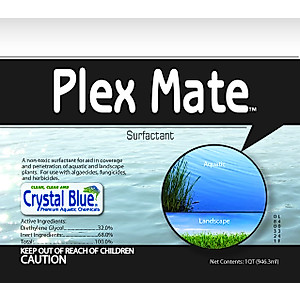 Plex Mate Aquatic Surfactant for Herbicides – Quart- Non-Ionic, Increase Product Coverage, Increase Product Penetration, Increase Product Effectiveness