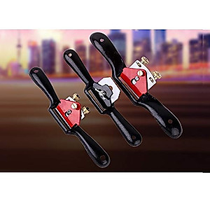 Anndason Adjustable SpokeShave with Flat Base and Metal Blade Wood Working Wood Craft Hand Tool with 4 PCS Planer Blade