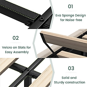 LARMACE King Size Platform Bed Frame with 4 Storage Drawers and Headboard Linen Upholstered Bed Frame Tufted Beds with Wood Slats Support, Easy Assembly, Noise-Free, Beige