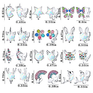 NEWITIN 12 Pairs Clip On Earrings for Women Cute Earrings Crystal Earrings Pearl Earrings Charming Fashion Earrings Non Piercing Clip on Earrings for Women