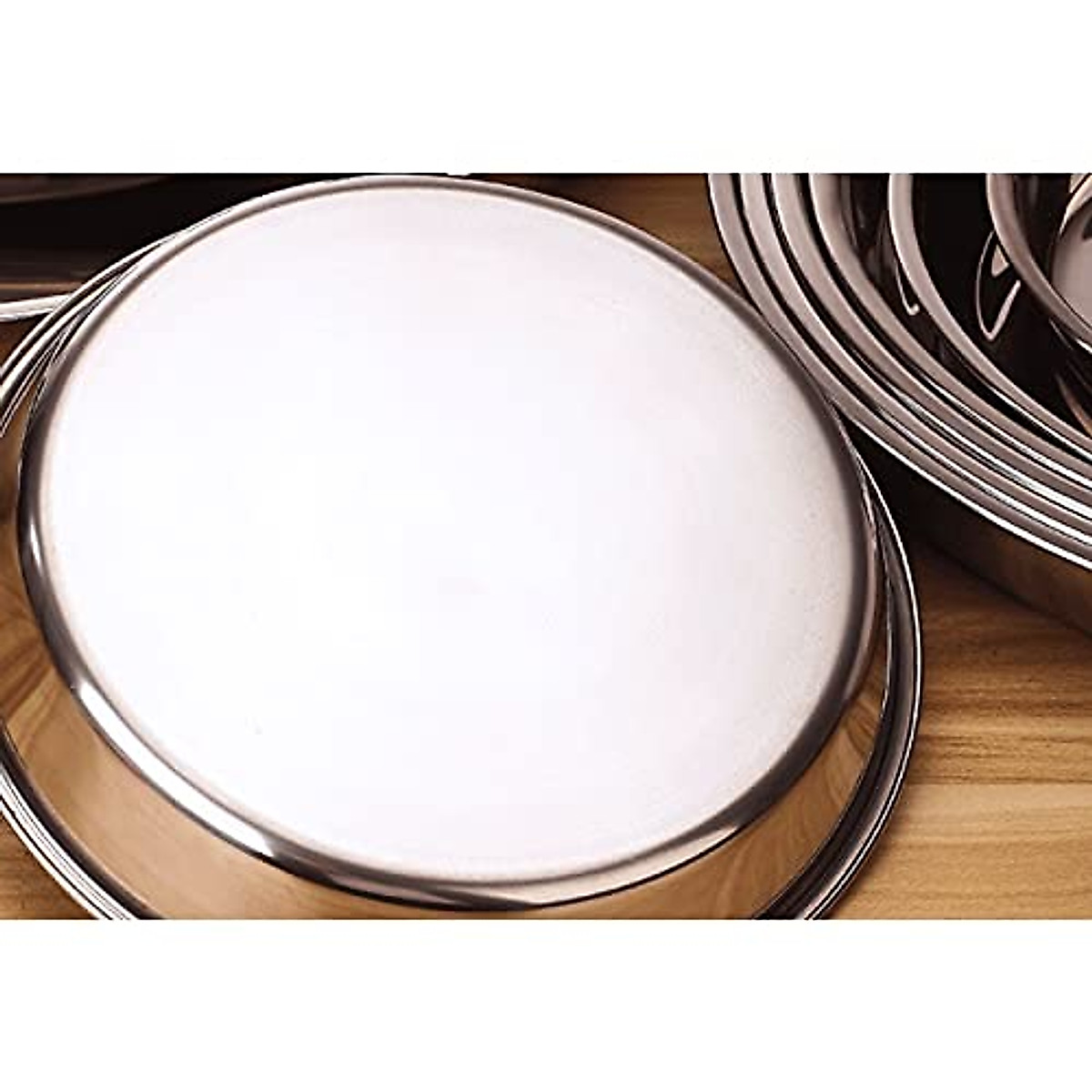 HEIMP Tray Heights Tone Dinnerware, Oven & Dishwasher Dependable, Trays Stainless Steel for Dinner Fruit Salad Plate