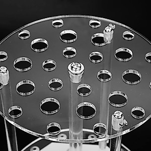 Pipette Rack Test Tube Rack, 28-Holes Pipette Rack Lab Pipette Holder Plexiglass for Student and Teacher for Chemical Laboratory