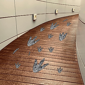 88 Pcs Dinosaur Decor Dinosaur Footprints Wall Decals, Realistic Dinosaur Footprints Wall Decals for Kids, Peel and Stick Dinosaur Track Stickers for School Playroom Baby Nursery Bedroom Home Party