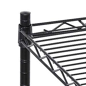 JungleA 3-Shelf Storage Shelving Unit with Universal Wheels,Heavy Duty Adjustable Metal Organizer Wire Rack for Home Kitchen Garage Office, 24 L x 13.9 W x 31.2H Inches