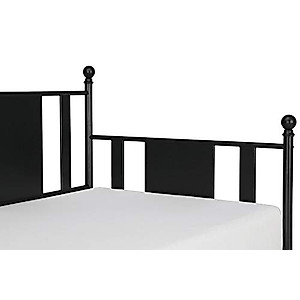DHP Lavinia Metal Daybed with Trundle, Full Size Sofa Bed, Black