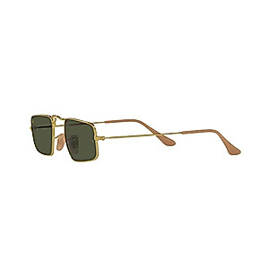 Ray-Ban RB3957 Julie Rectangular Sunglasses, Legend Gold/Green, 49 mm