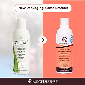 COAT DEFENSE CD Shampoo from All-Natural - Made in USA - Hypoallergenic & Concentrated | Aloe Based - Soothes and Relieves Itchy, Dry and Inflamed Skin | Safe for Everyone | 8 Ounces
