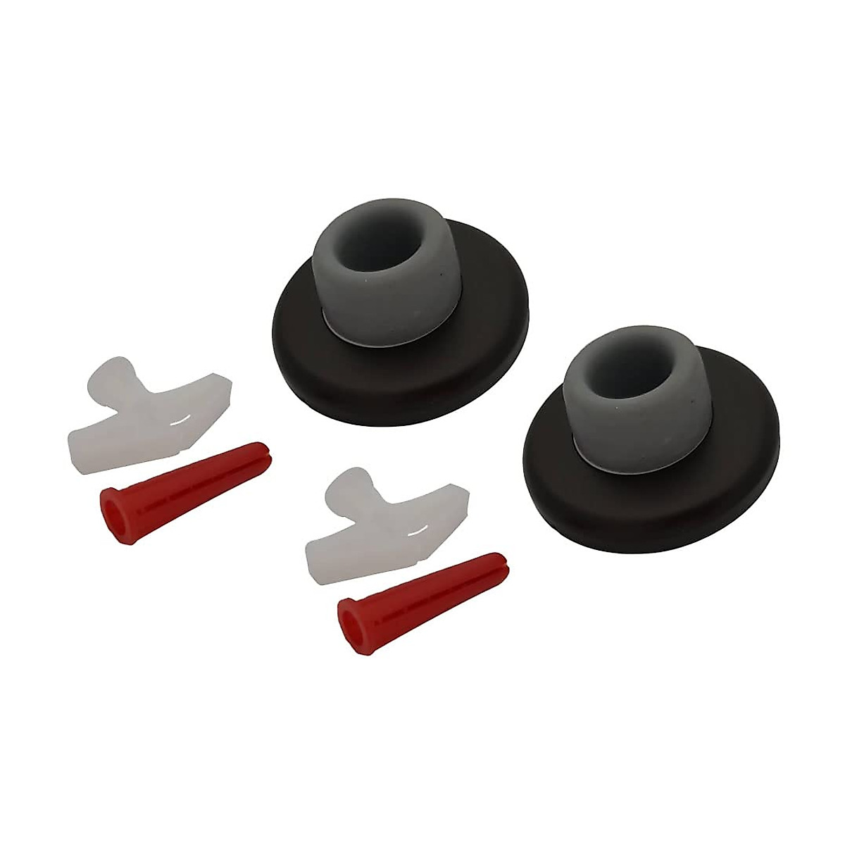 QCAA Stainless Steel Wall Mount Concave Door Stop, 2-1/2" Diameter, ORB Oil Rubbed Bronze, 2 Pack