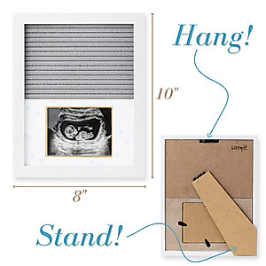 LittleVision Sonogram Picture Frame Felt Letterboard/Ultrasound Picture Frame | The Most Unique, Customizable Baby Letter Board For Your Nursery, Baby Showers, and Gender Reveals