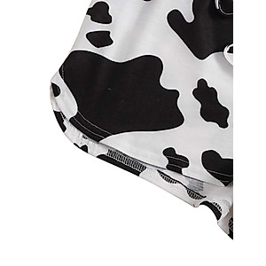 Avanova Women's Cow Print Shorts Elastic Waist Casual Yoga Workout Running Active Shorts Cow Small