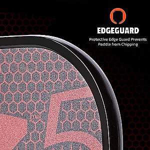 ONIX Graphite Z5 Pickleball Paddle (Graphite Carbon Fiber Face with Rough Texture Surface, Cushion Comfort Grip and Nomex Honeycomb Core for Touch, Control, and Power), Red