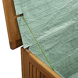 loibinfen Patio Storage Box 59"x19.7"x22.8" Solid Acacia Wood Patio Garden Outdoor Storage Container for Toys, Furniture Deck box (Weight:52.91 lbs)