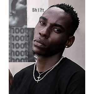 Stud Earrings for Women Men, COMOSO 1.6CT TW-6mm 5A Diamond Cubic Zirconia Round Cut Lab Created Diamond 18K White Gold Plated S925 Sterling Silver Earrings Promise Birthday Christmas Gift