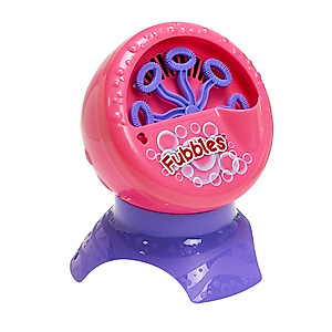 Little Kids Fubbles Bubble Blastin’ Bigger Bubbles Kids Automatic Party Machine and Includes 4oz of Bubble Solution Toy, Pink
