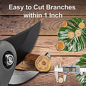 SZHLUX Pruning Shears, Premium SK5 Carbon Steel Blades Hand Pruner for Garden, Sharp Precision Pruning Scissors, 5/8’’ Plant Clippers， Tree Trimmers