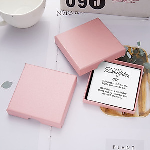 RINHOO FRIENDSHIP To My Daughter HIGHS AND LOWS Ring Inspirational Daughter-in-law Ring 14K Gold Plated Adjustable Opening Wave Pattern Rings Gift for Women (Gold)