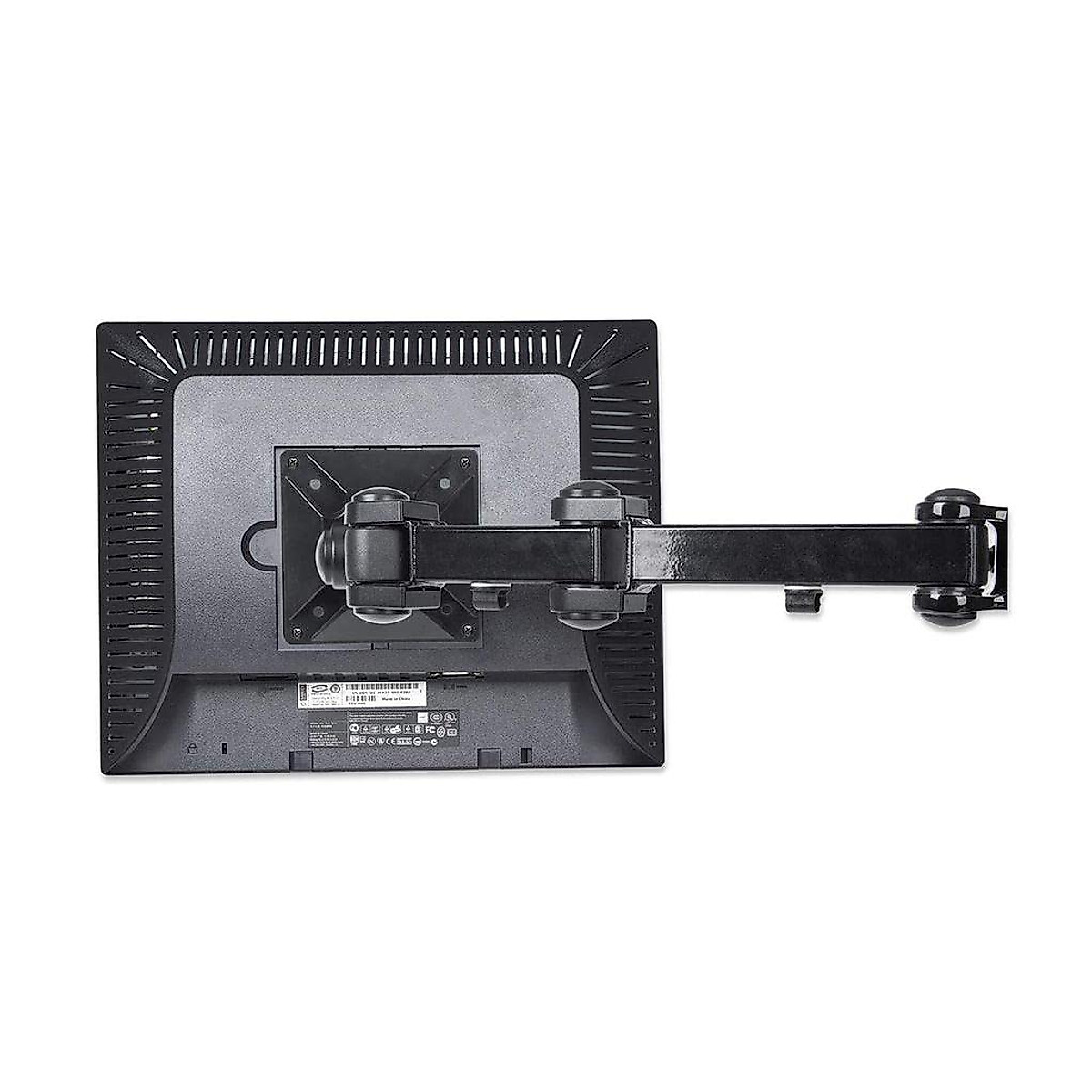 Manhattan Dual Monitor Stand Mount with Double-Link Swing Arms - Supports Two 13 in to 24 Inch Computer Screens up to 13 lbs., 180 Tilt / 180 Rotation, Clamp Mounting, Black - 420808