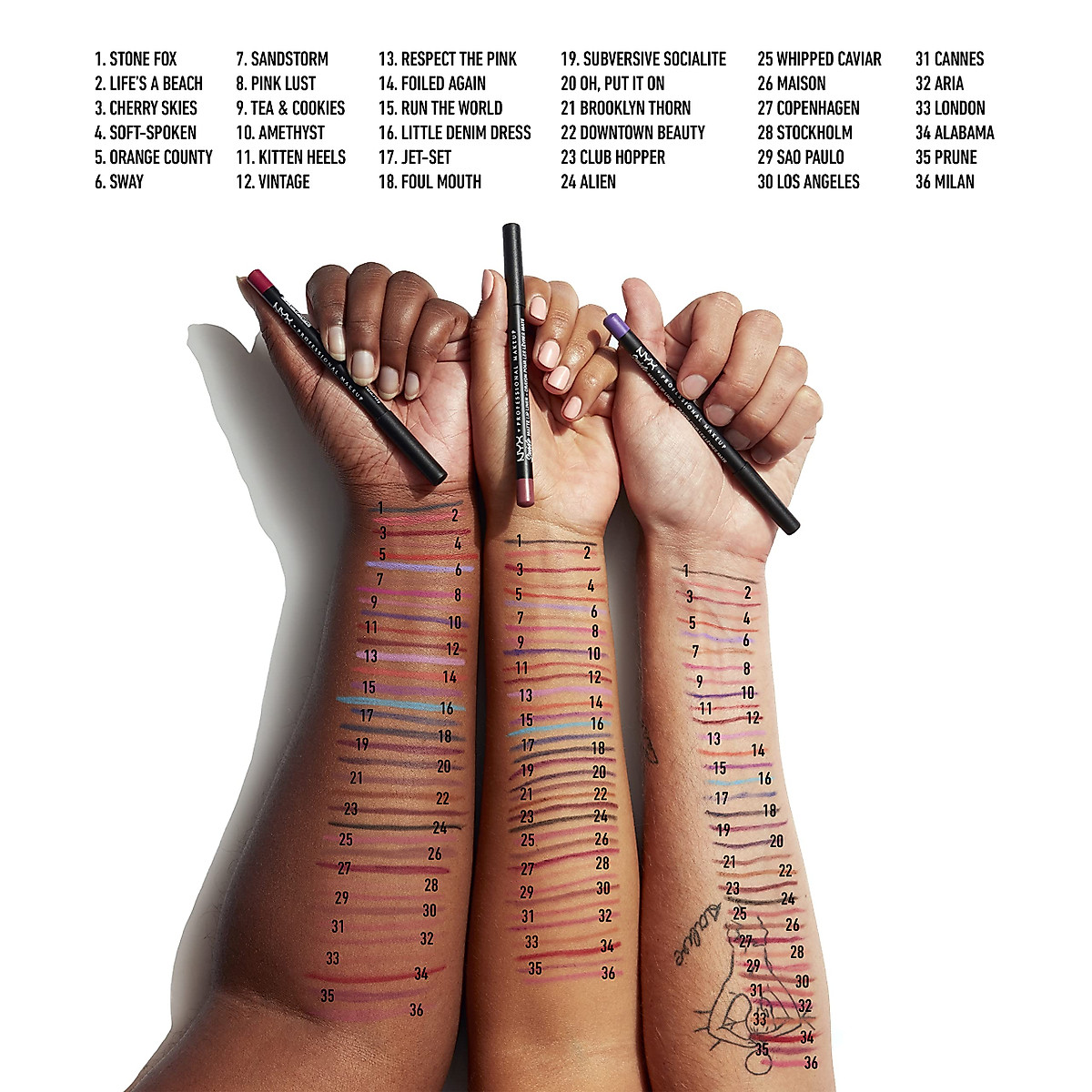 NYX PROFESSIONAL MAKEUP Suede Matte Lip Liner, Vegan Formula - Jet Set (True Blue)